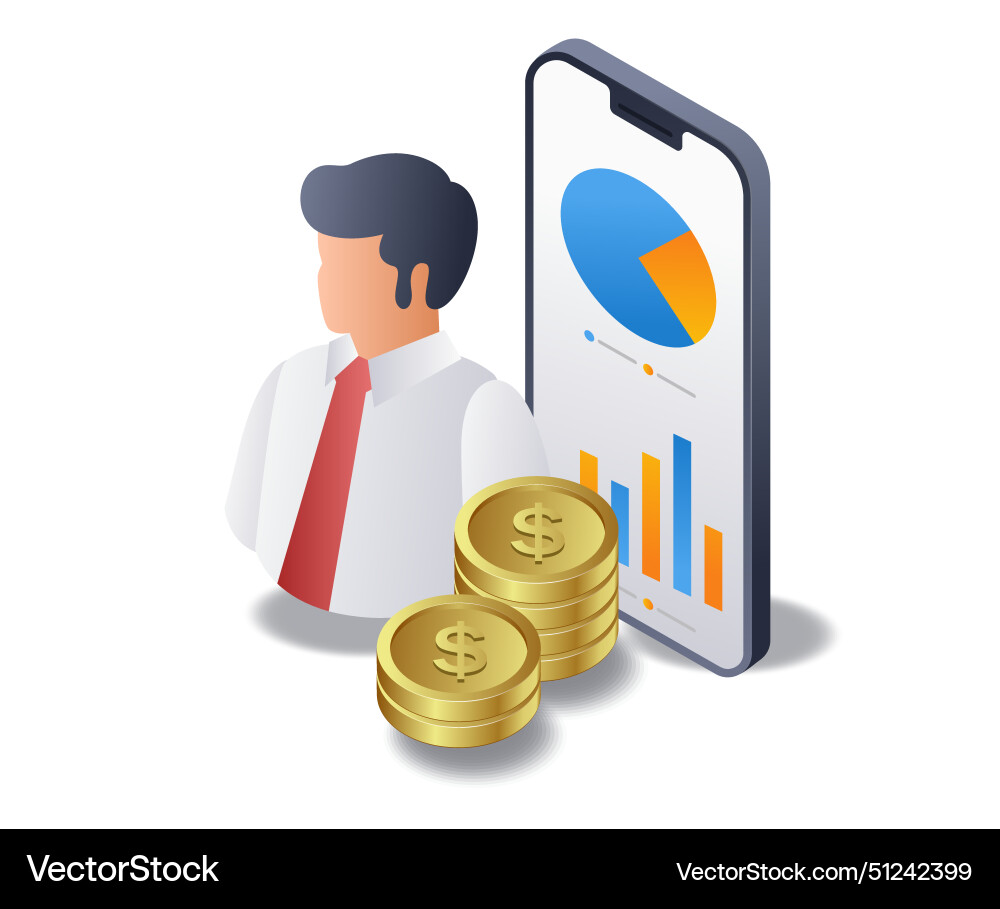 Technology business income development Royalty Free Vector