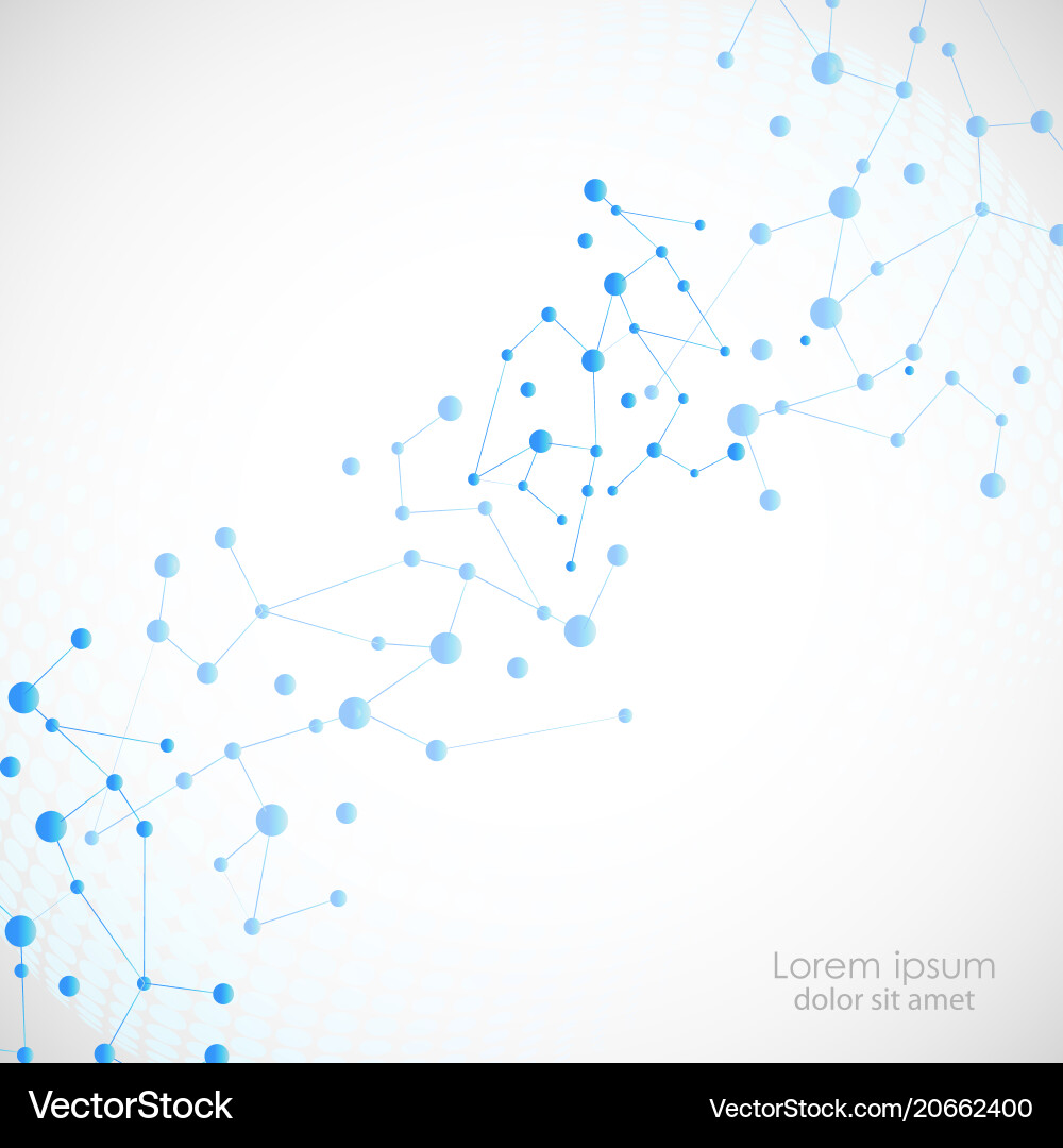 Abstract connect circle with molecular Royalty Free Vector