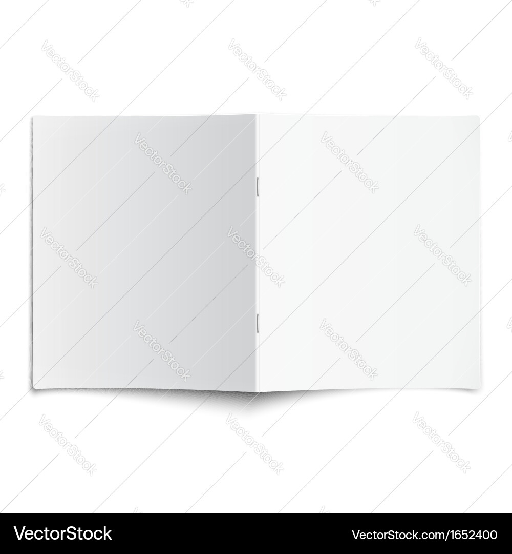 Blank opened magazine template with soft shadows Vector Image