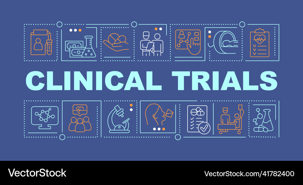 Clinical Study Word Concepts Royalty Free Vector Image
