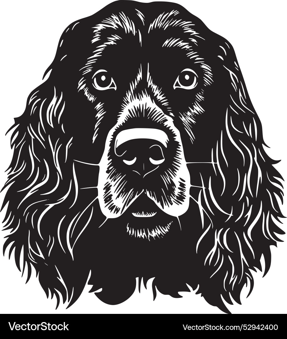Cocker spaniel - minimalistisches und flaches Logo