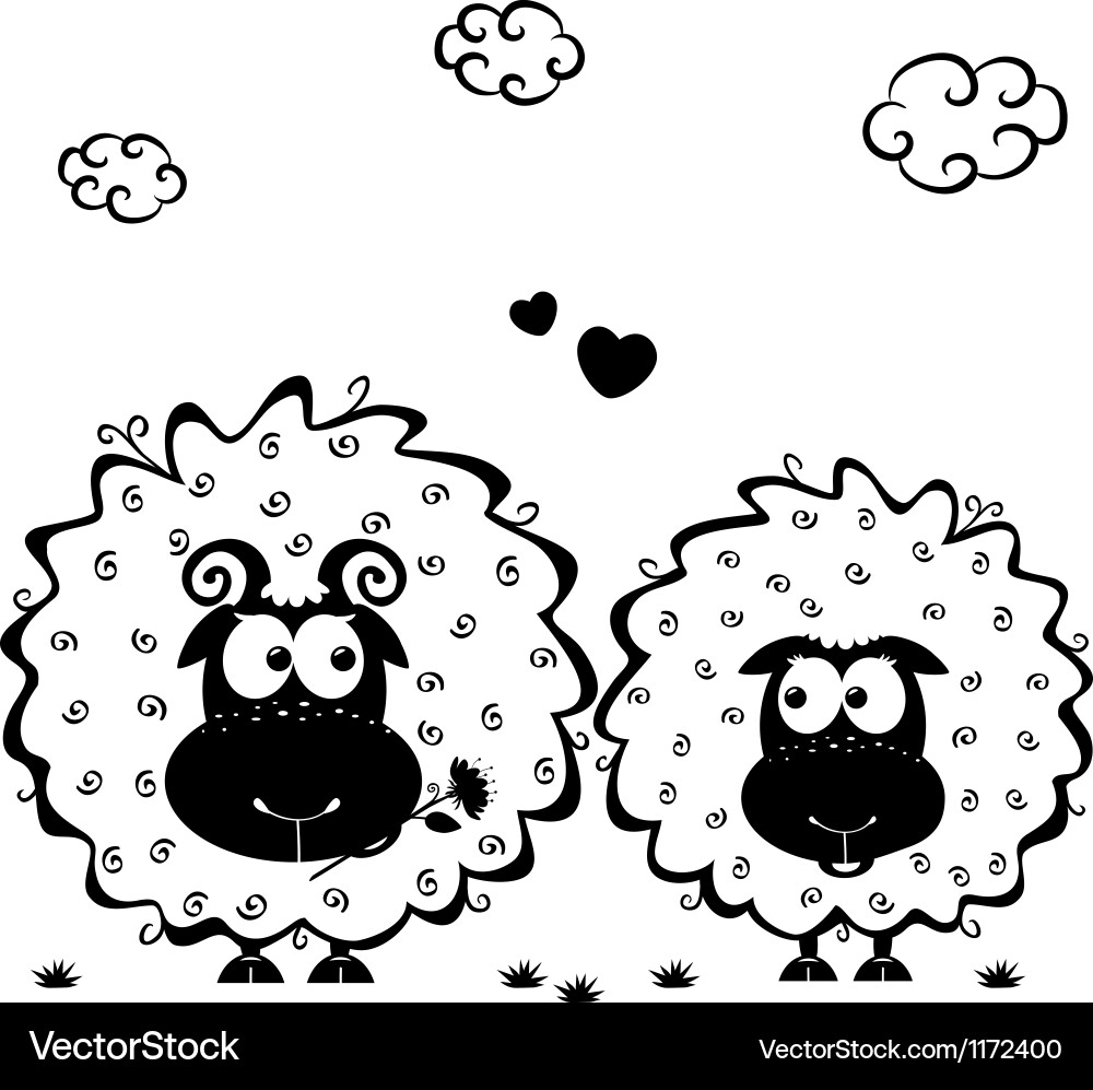 Lamb black Royalty Free Vector Image - VectorStock
