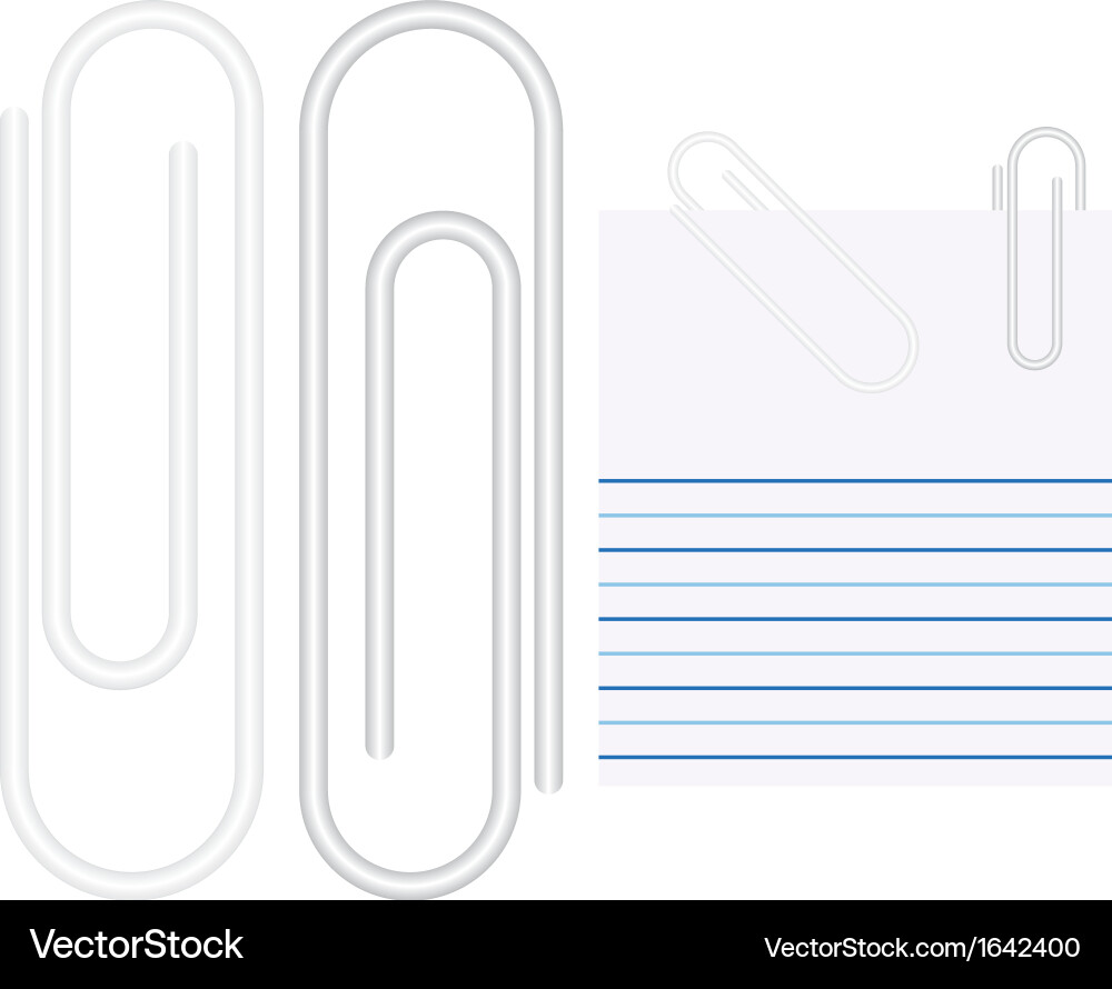 Paper clip Royalty Free Vector Image - VectorStock