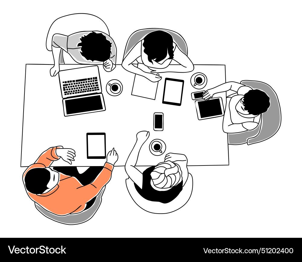 Team Collaboration Meeting Royalty Free Vector Image