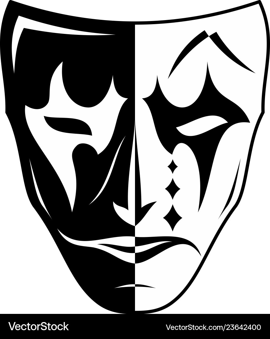 Theatrical Dual Mask Royalty Free Vector Image