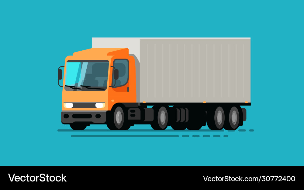 Truck lorry moving delivery service Royalty Free Vector