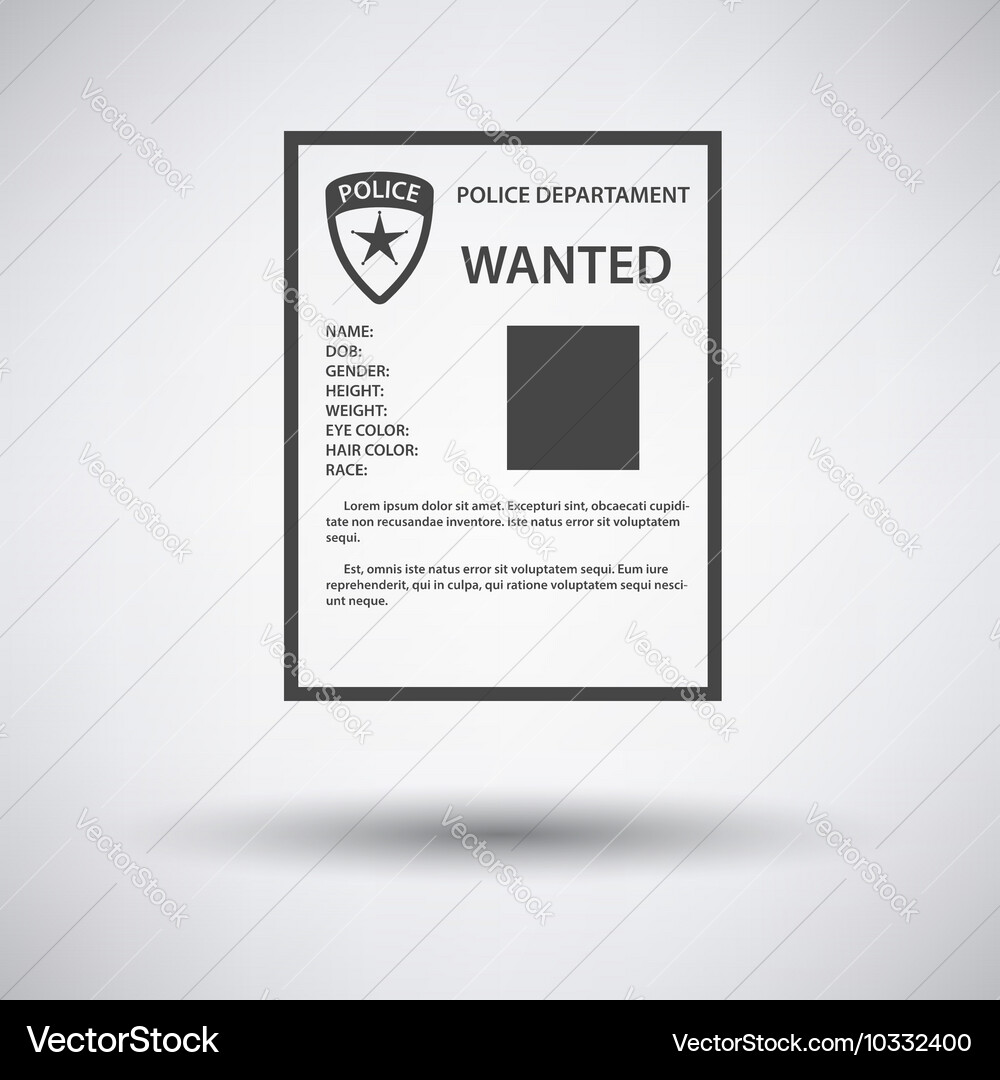 Wanted poster icon Royalty Free Vector Image - VectorStock
