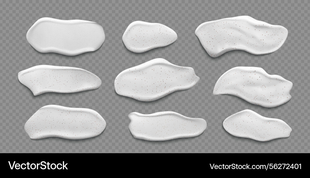 Cream swatch white body sugar scrub texture Vector Image