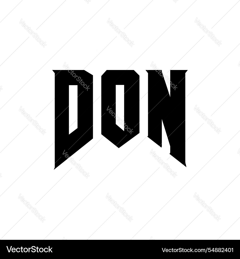 Don letter logo design for technology company Vector Image