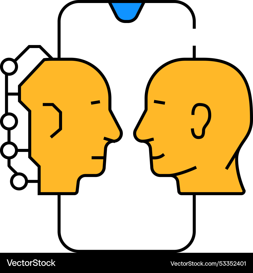 Human computer interaction hci icon color Vector Image