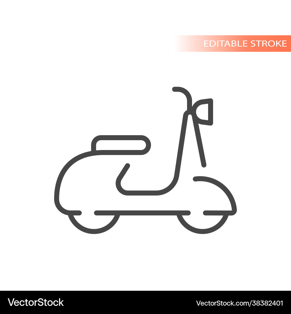 Motor scooter line icon Royalty Free Vector Image