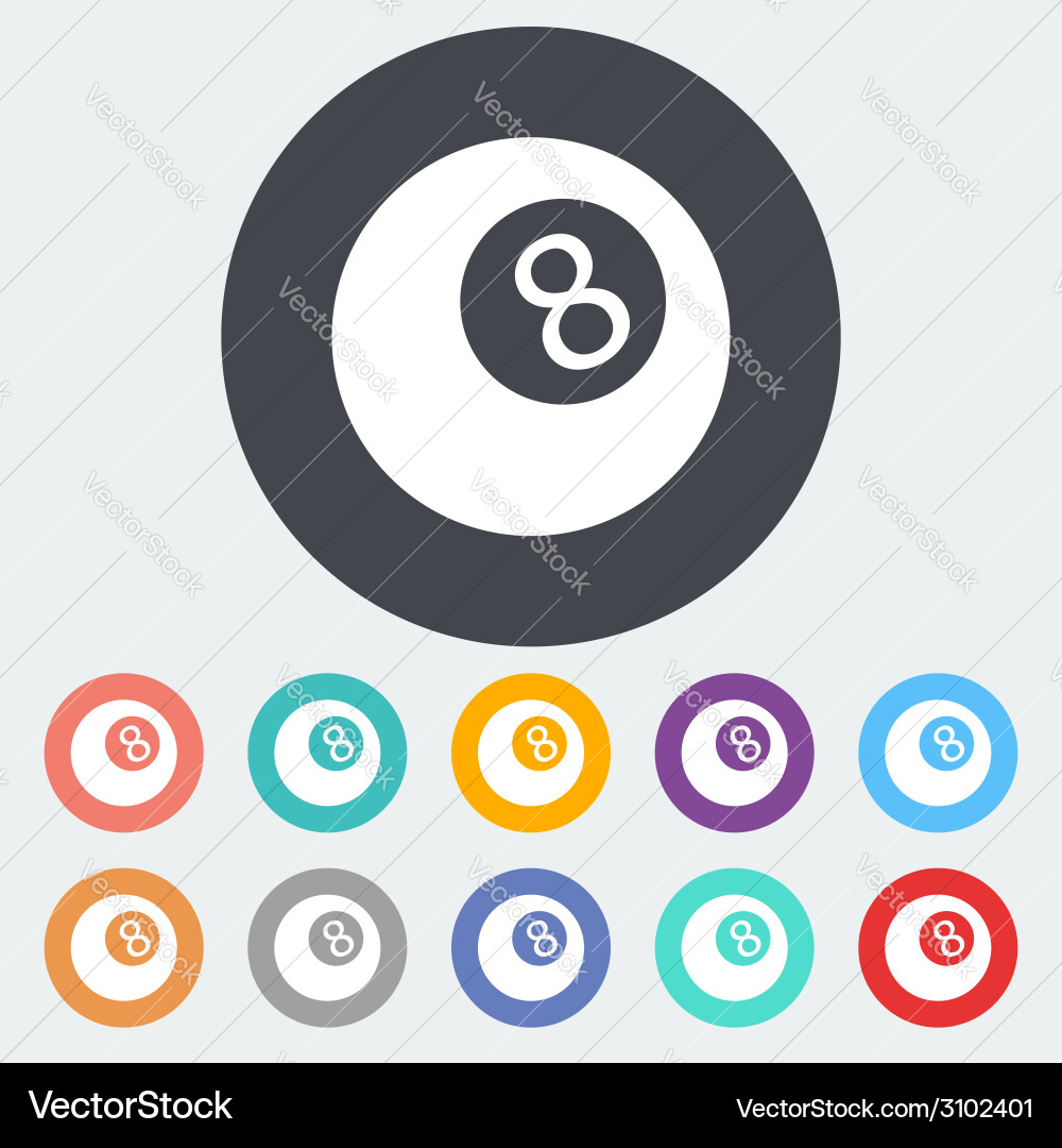 Pool Ball Icon Royalty Free Vector Image - VectorStock
