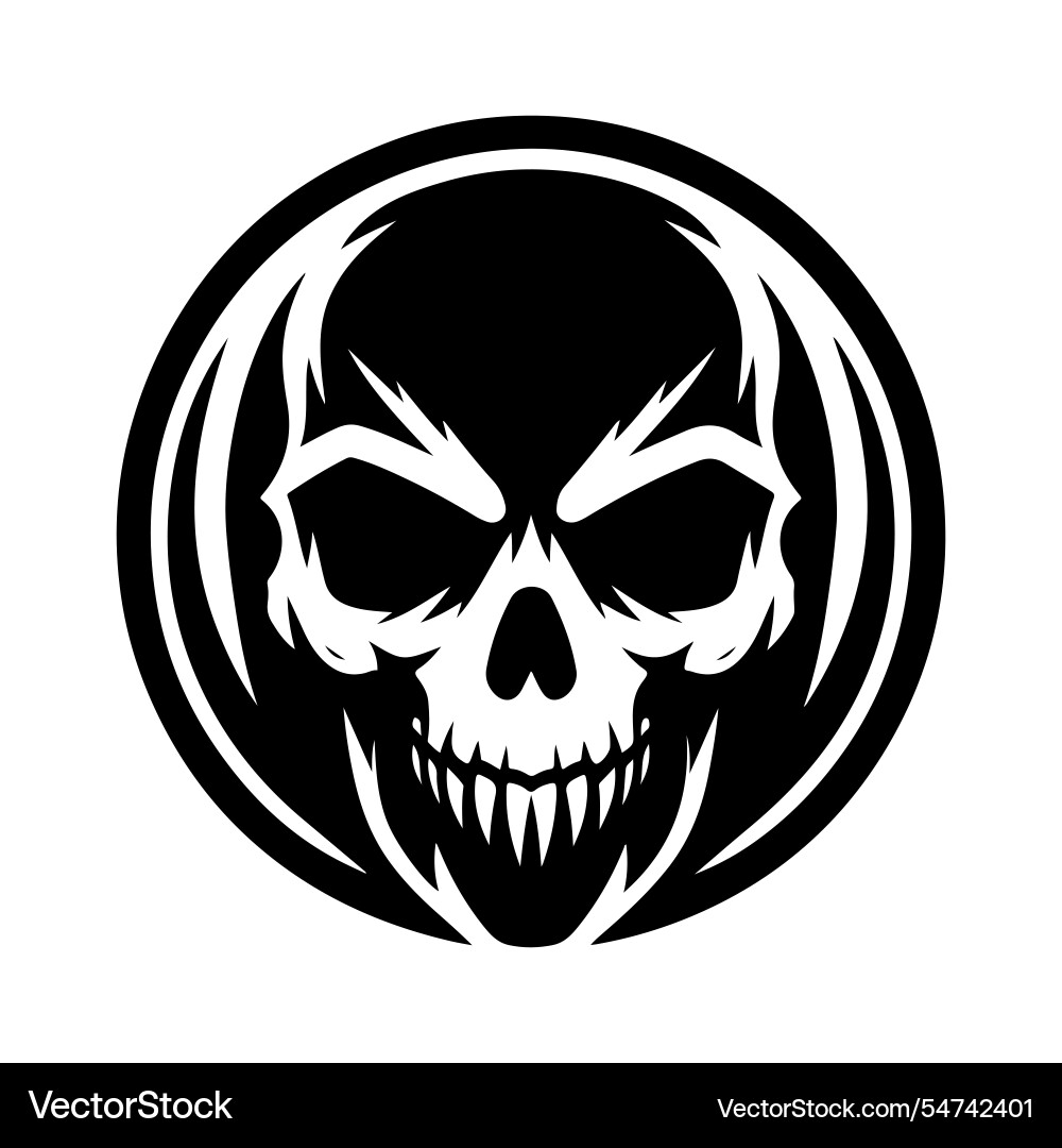 Skull silhouette Royalty Free Vector Image - VectorStock