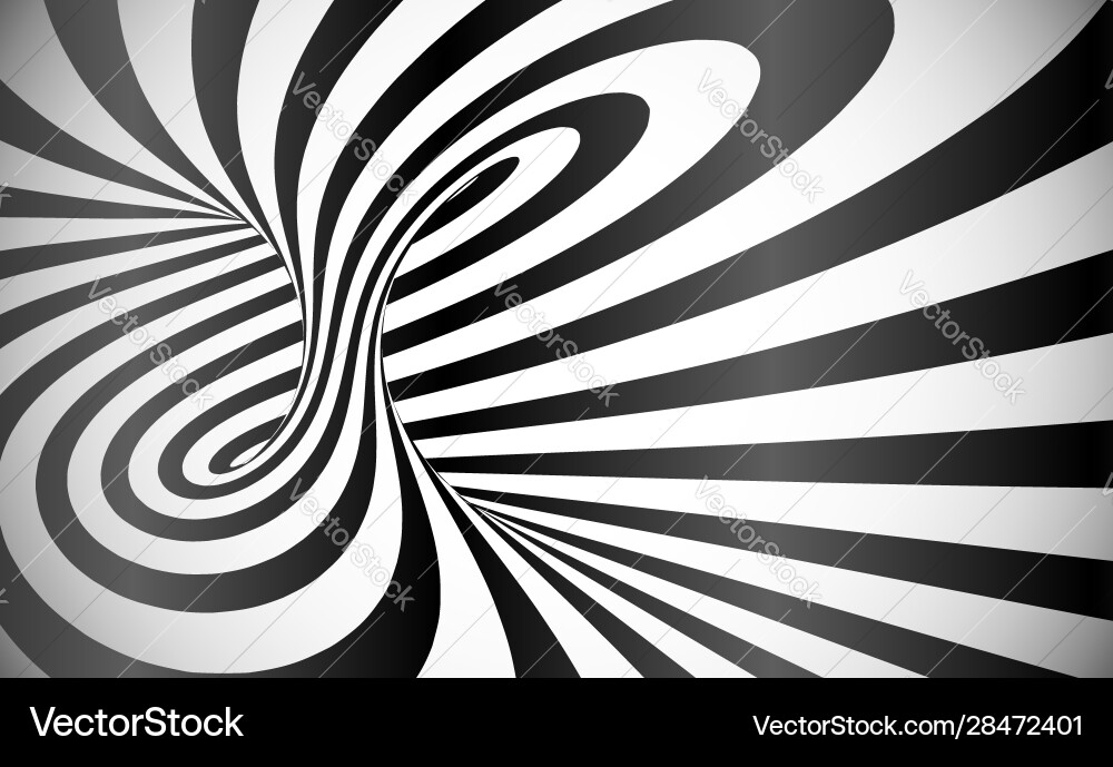 Twisted stripes optical illusion abstract Vector Image