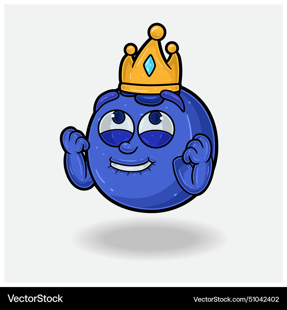 Happy expression with blueberry fruit crown Vector Image