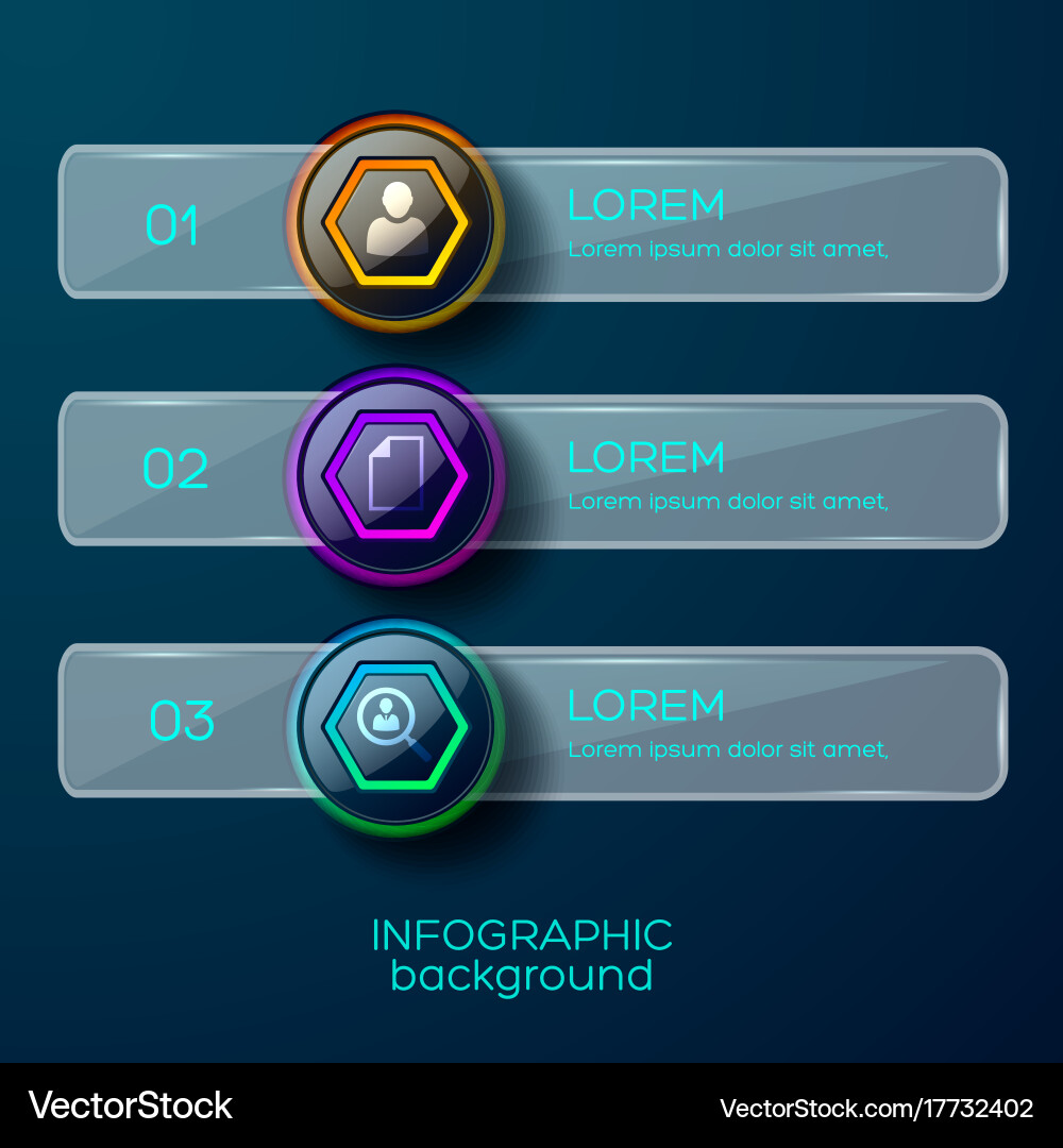 Infographic menu options background Royalty Free Vector
