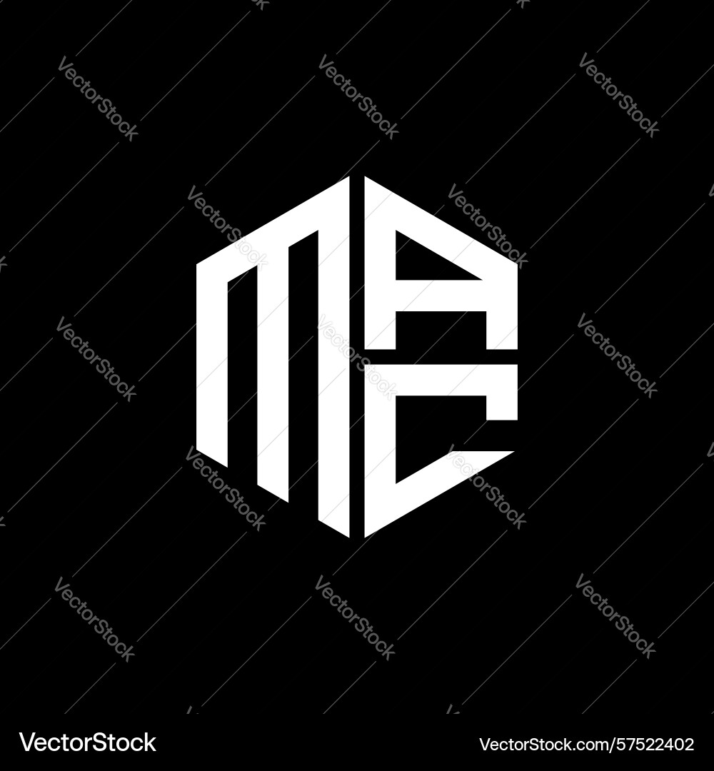 Mac logo icon monogram letter Royalty Free Vector Image