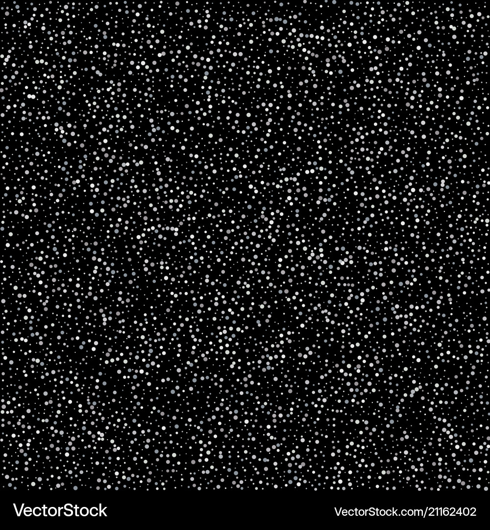 Silver Dot Scatter on Black Royalty Free Vector Image