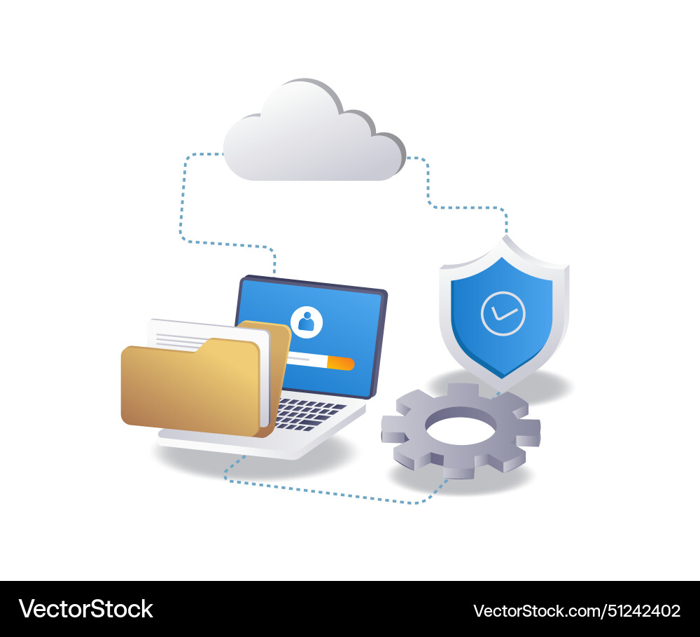 Technology cloud server computer data security Vector Image Technology cloud server computer data security Vector Image