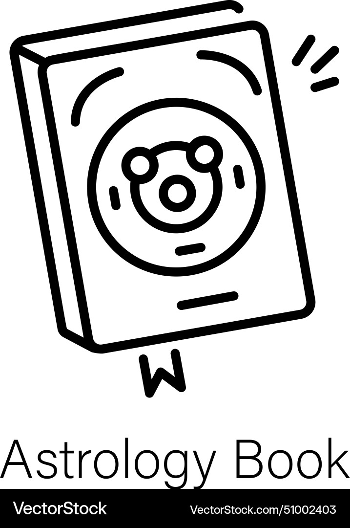 Astrology book Royalty Free Vector Image - VectorStock