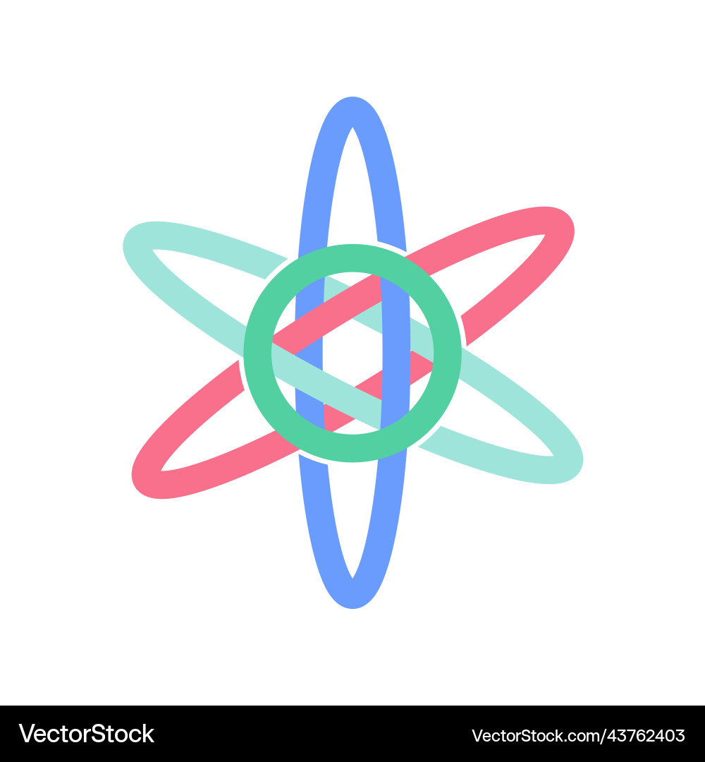 Atom icon - molecule chemistry science symbol Vector Image