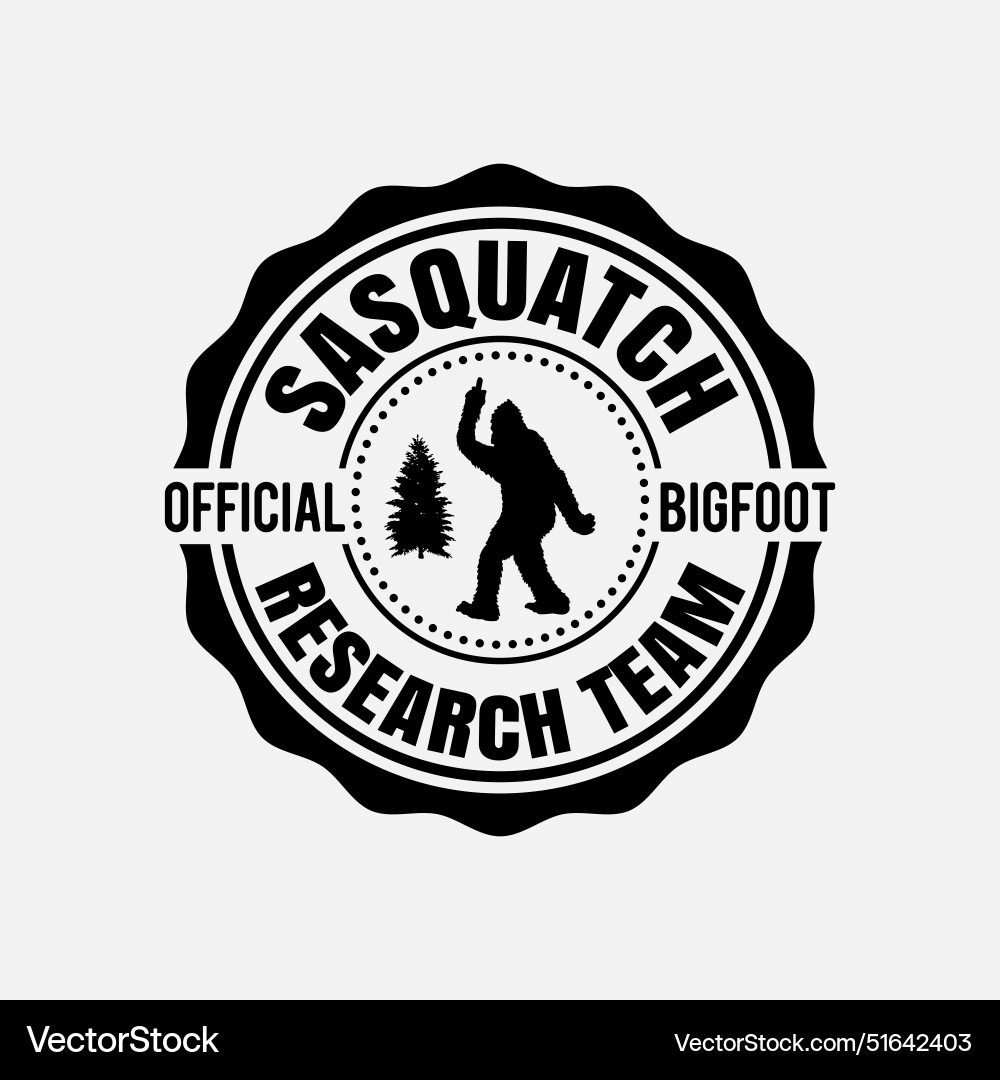 Bigfoot Research Team - Sasquatch SVG Royalty Free Vector