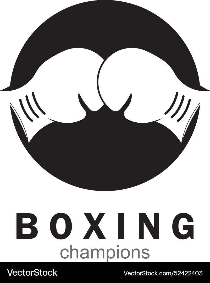 Boxing and martial arts logo Royalty Free Vector Image