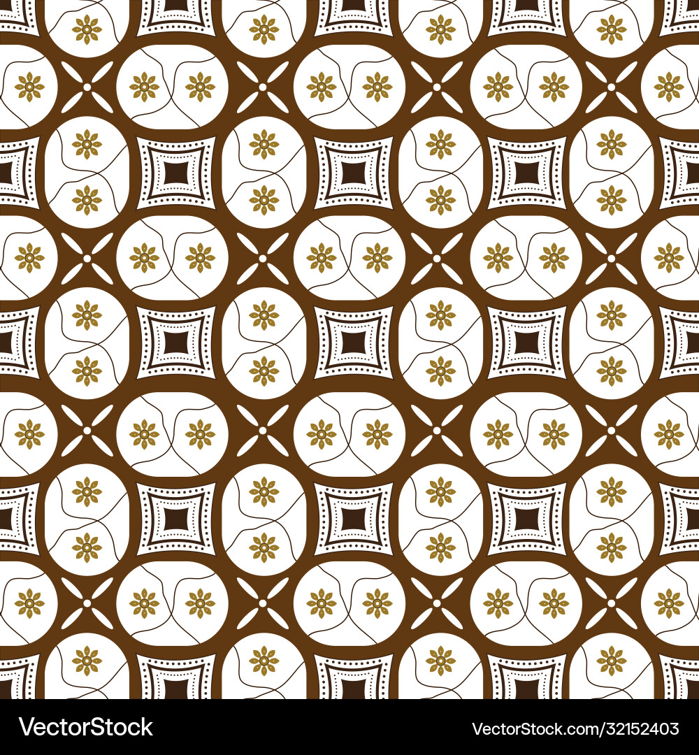 Javanese Kawung Batik Pattern Royalty Free Vector Image