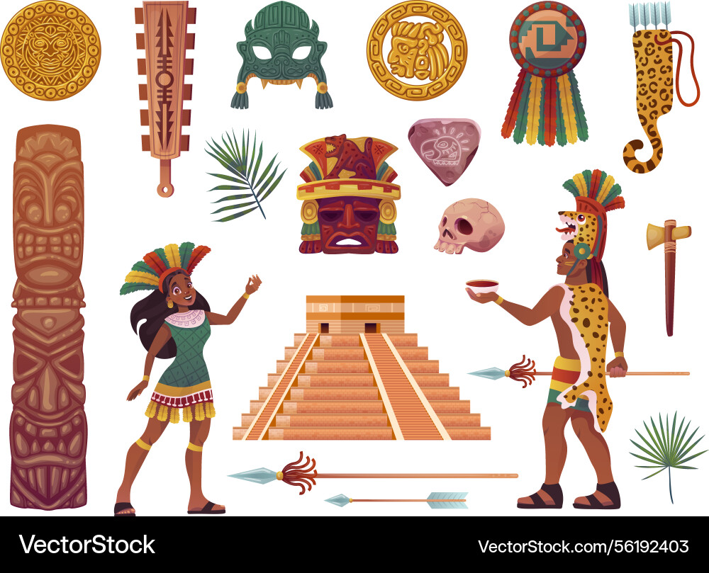 Maya civilization mayan aztec inca culture Vector Image