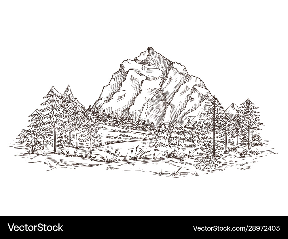 Mountain Doodles Vector Images (over 12,000)