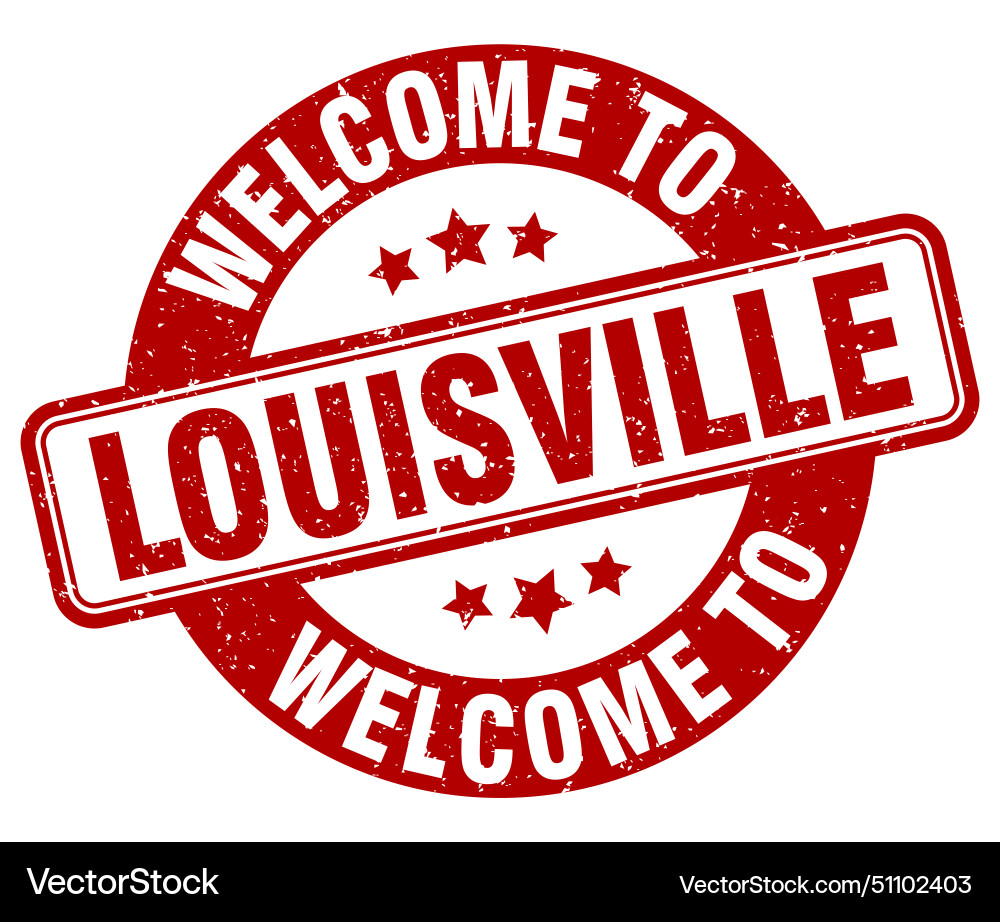 Welcome to louisville stamp round sign Royalty Free Vector