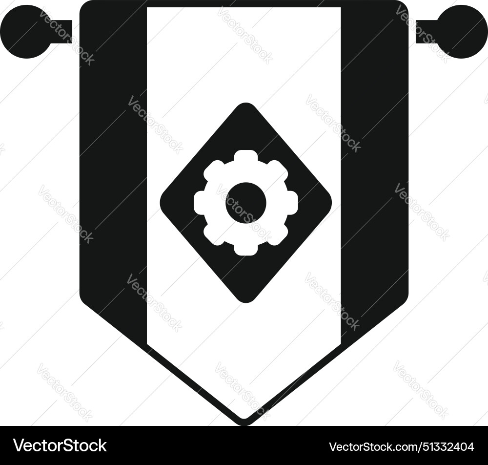 Black and white gear Royalty Free Vector Image