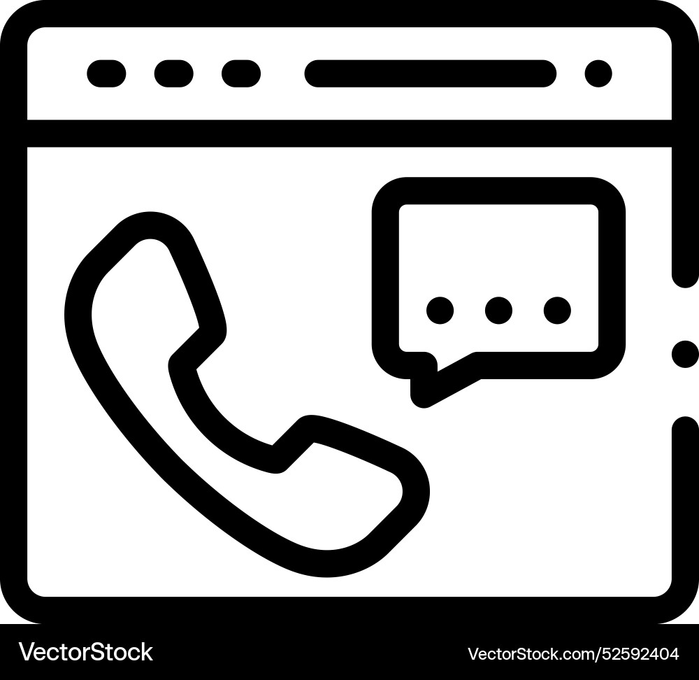 Communications icon thin linear style design Vector Image