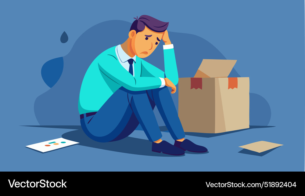 Discouraged businessman Royalty Free Vector Image