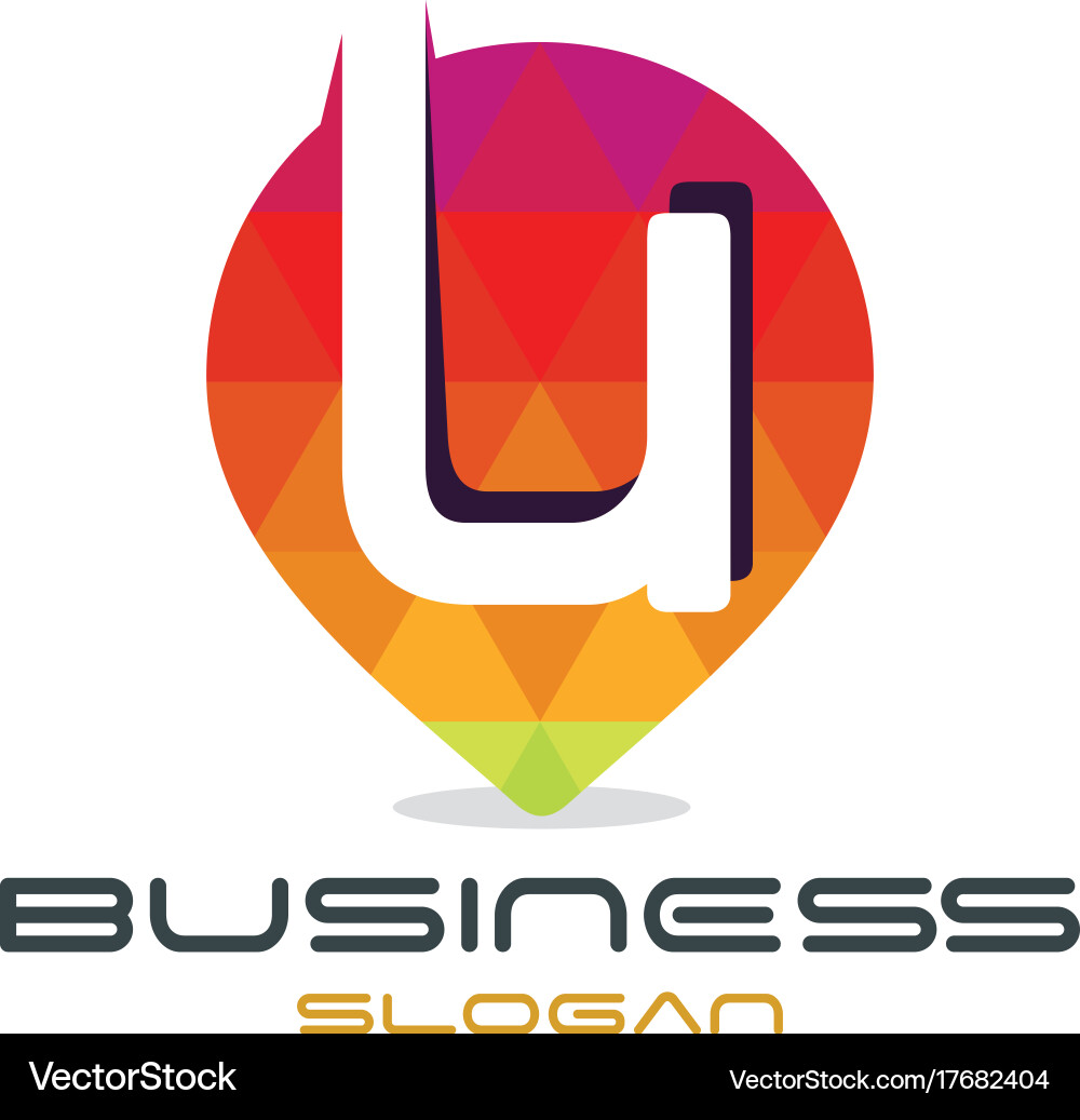 Letter u point logo Royalty Free Vector Image - VectorStock