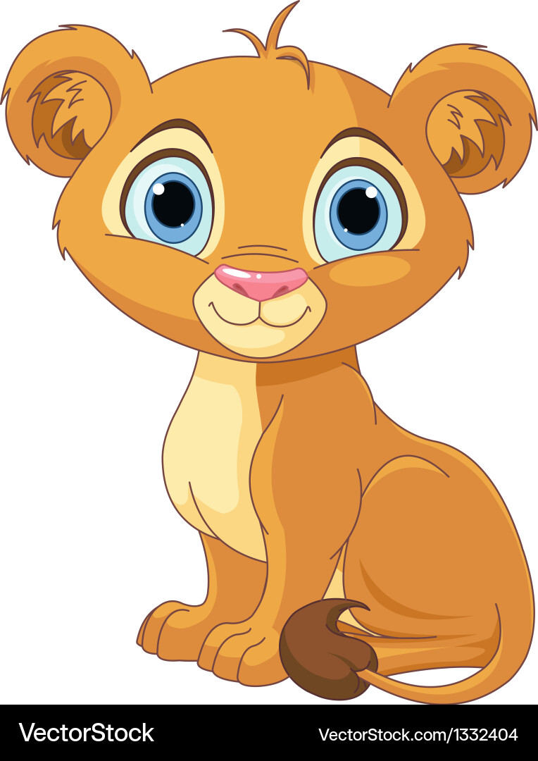 Lion king cub Royalty Free Vector Image - VectorStock