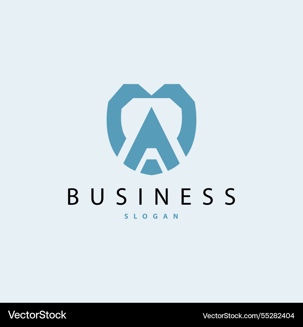 Minimal initial am letter logo modern and luxury Vector Image
