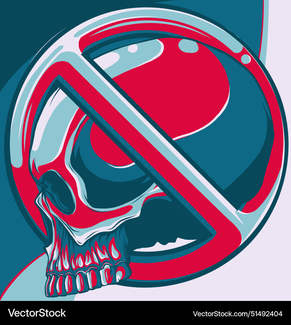 No skull symbol isolated Royalty Free Vector Image