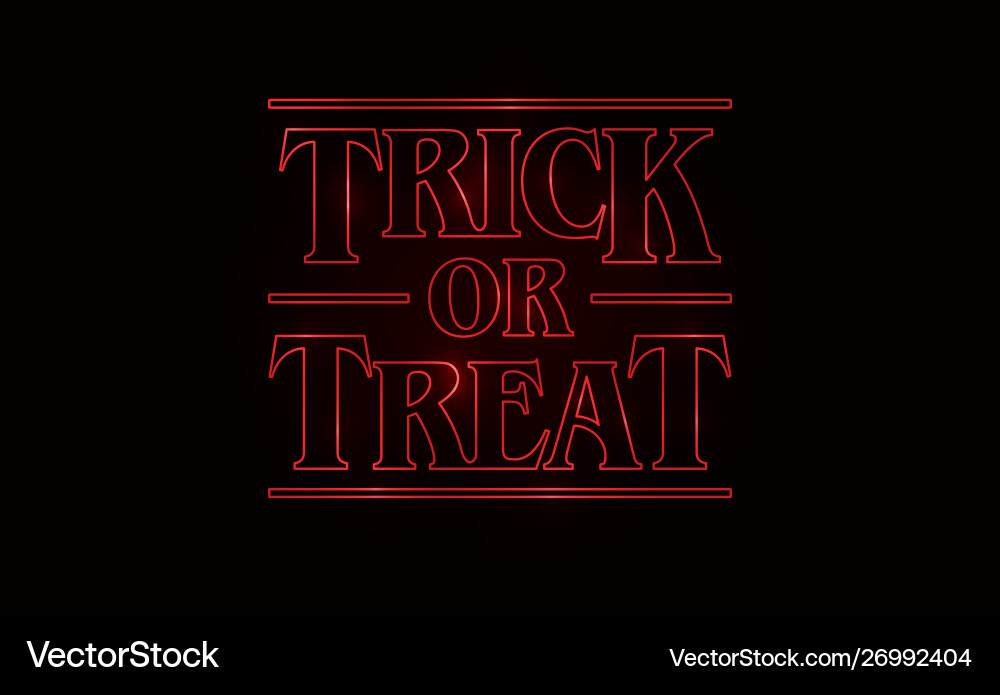 Retro Trick or Treat Text Royalty Free Vector Image