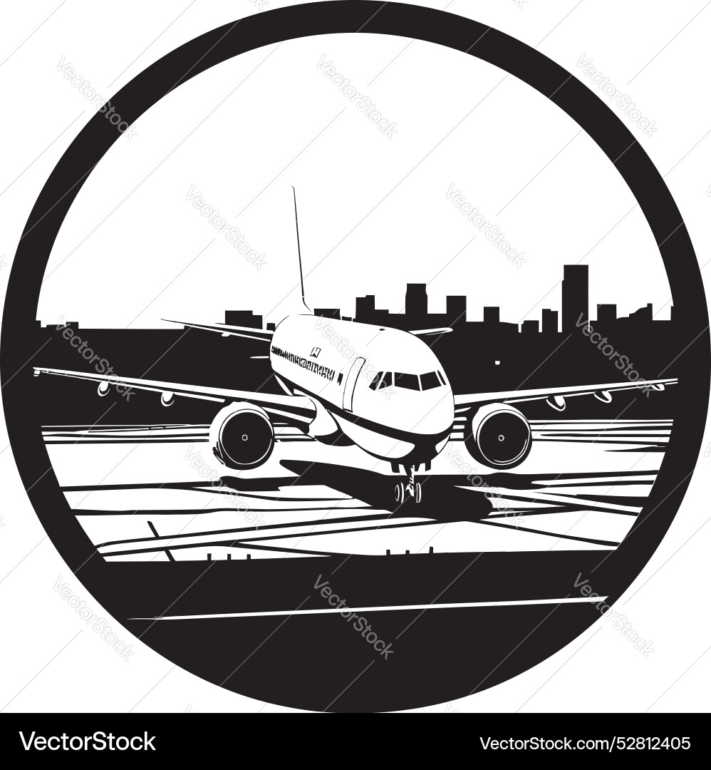 Aero horizon logo design terminal tranquility Vector Image