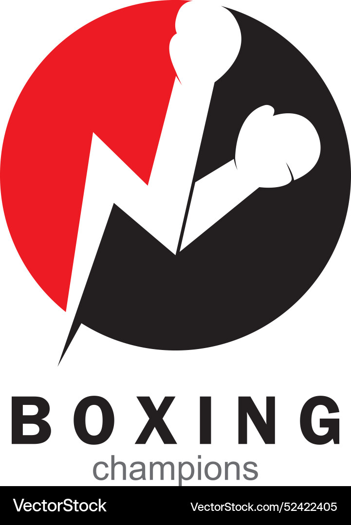 Boxing and martial arts logo Royalty Free Vector Image