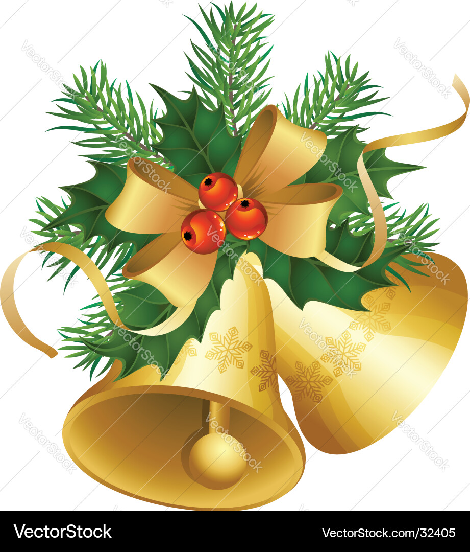 Christmas bells Royalty Free Vector Image - VectorStock