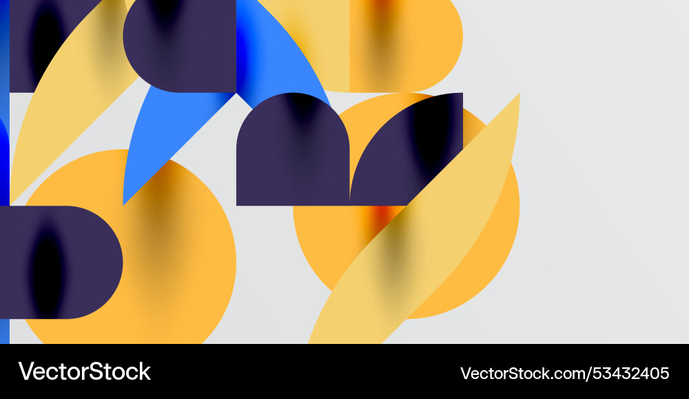 Circles semi squares and round shapes Royalty Free Vector