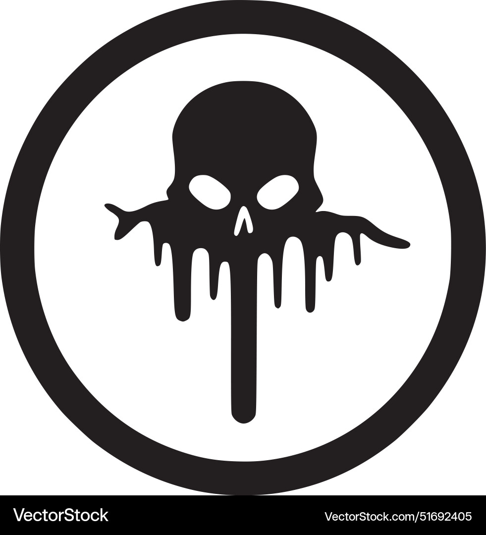 Death - minimalist and simple silhouette Vector Image