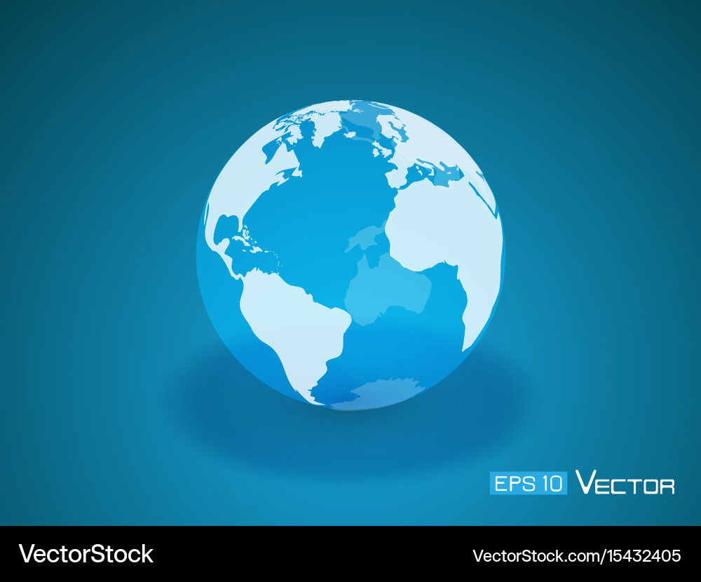 Globe transparent blue Royalty Free Vector Image