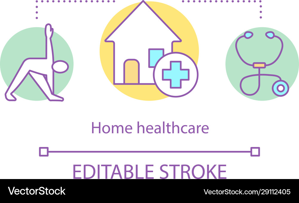 Home healthcare concept icon Royalty Free Vector Image