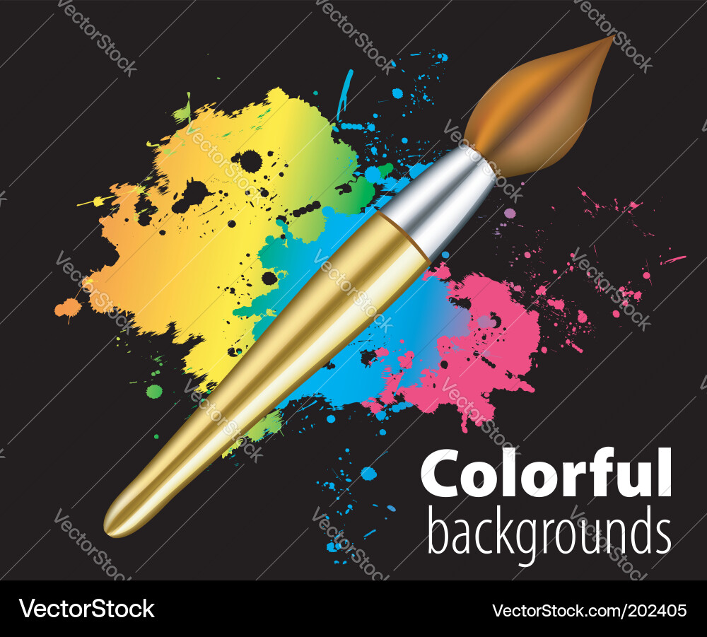 Paint brush Royalty Free Vector Image - VectorStock
