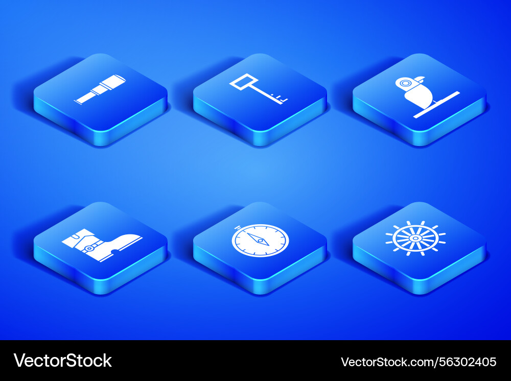 Pirate Navigation Tools Set Royalty Free Vector Image