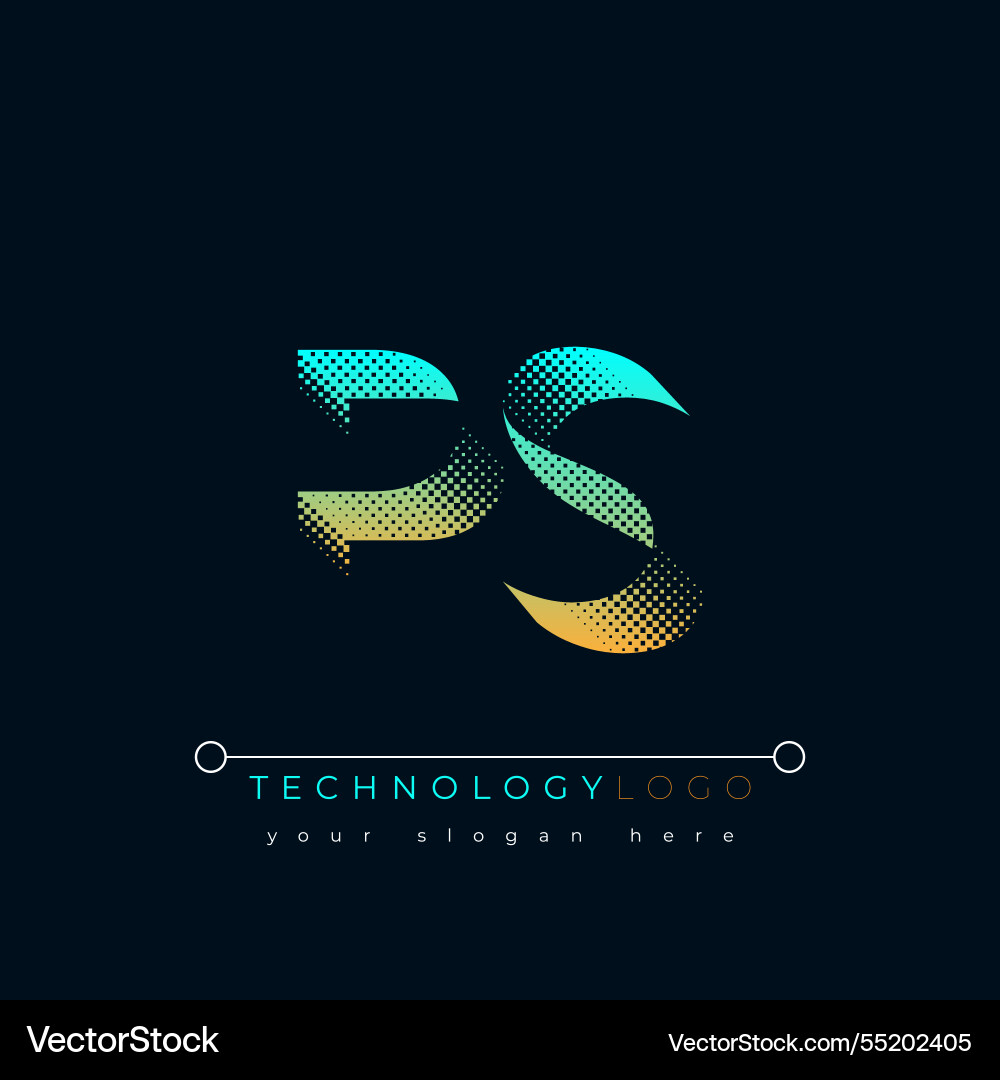 Ps abstract letter Royalty Free Vector Image - VectorStock