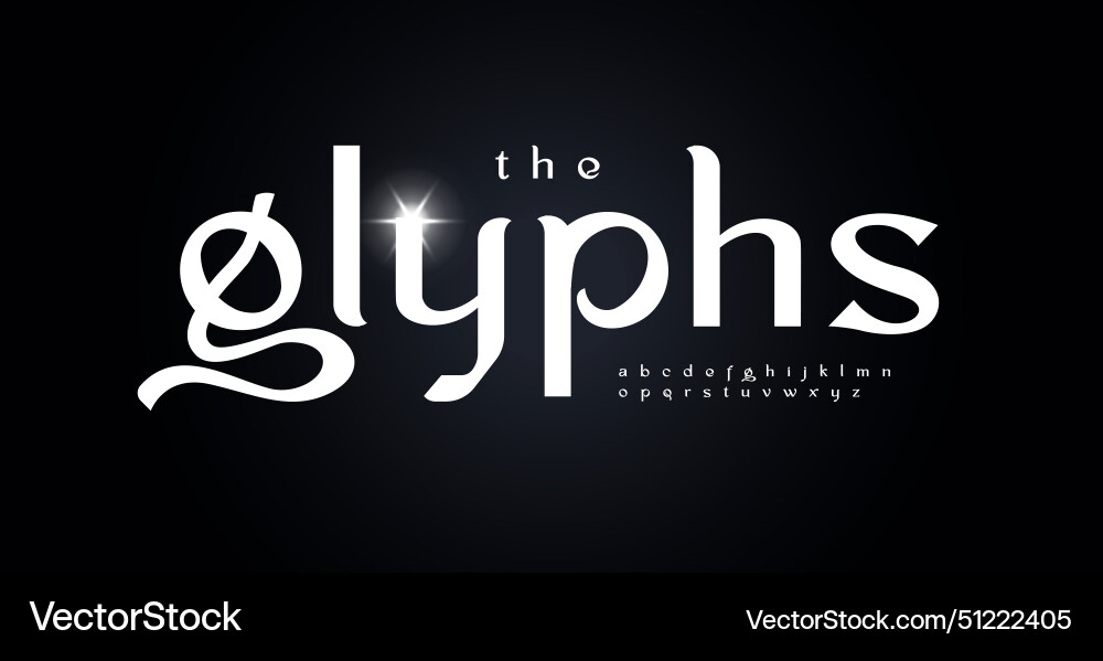 Upscale sophisticated alphabet gently refined Vector Image